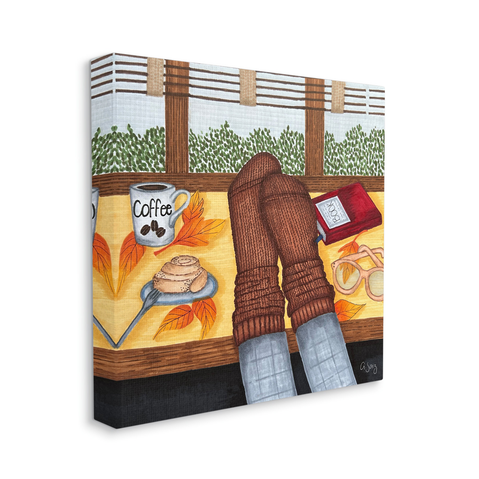 Stupell Industries Resting Feet Autumn Cozy Coffee Canvas Wall Art By Ale Saiz Studio - Wayfair ...